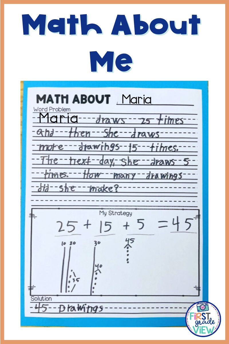 3 Creative Ways for Integrating Math and Writing in First Grade - First ...